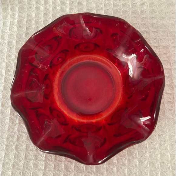 Viking | Accents | Vintage Viking Red Ruby Bullseye Scalloped Edge ...